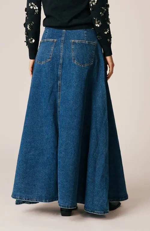 ALMA EN PENA Denim Cape Skirt