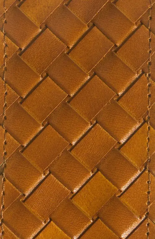 JENNIFER BEHR Braided Leather Ponytail Wrap - Saddle