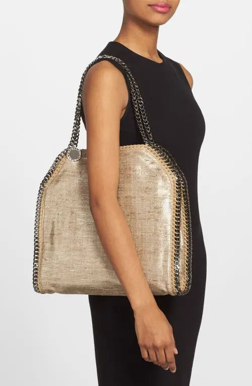 Stella McCartney Small Falabella' Metallic Tricot Tote