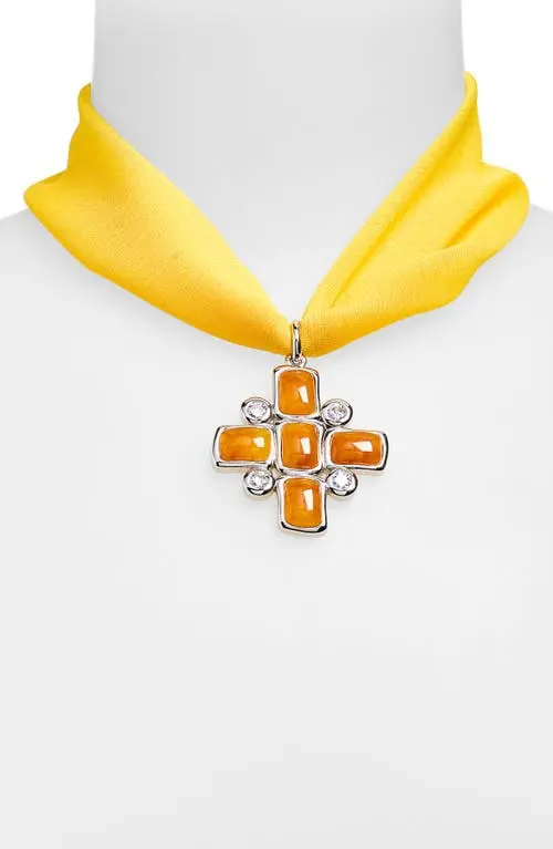 LUV AJ Elizabeth Cross Wrap Necklace