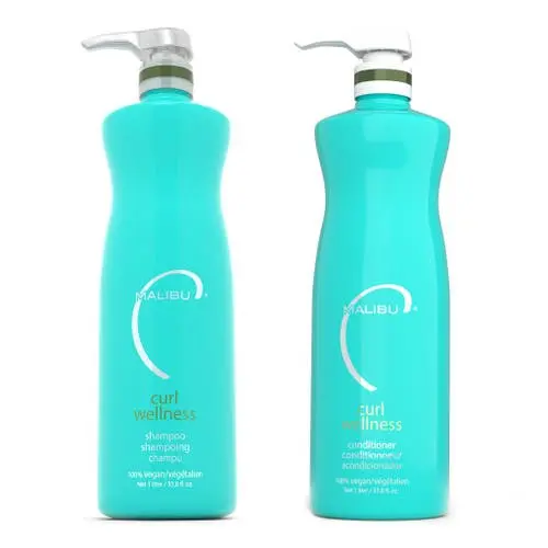 MALIBU C Curl Wellness Liter Shampoo & Conditioner Duo - Black