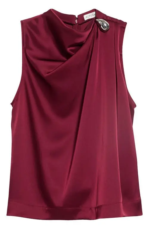 Altuzarra Alden Draped Tank - Grenache