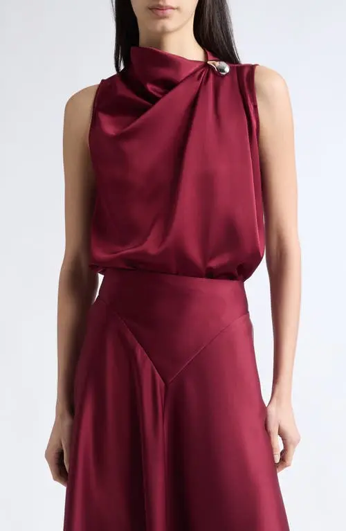 Altuzarra Alden Draped Tank - Grenache