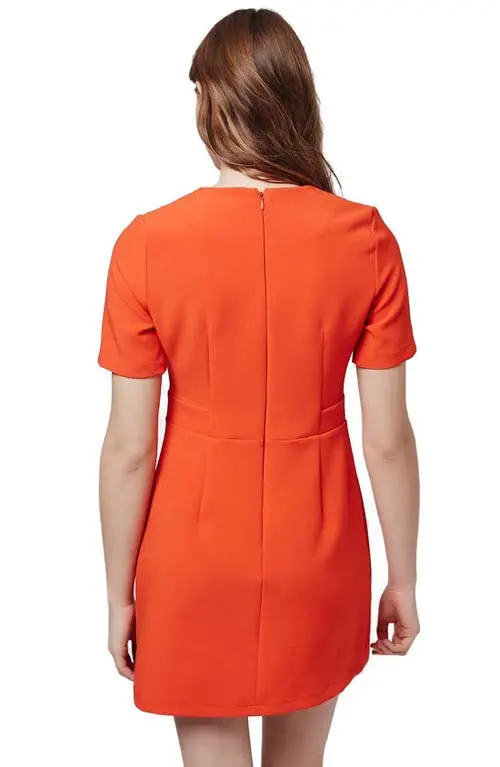 Topshop Short Sleeve Shift Dress