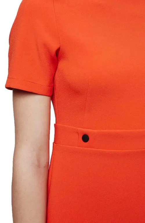 Topshop Short Sleeve Shift Dress