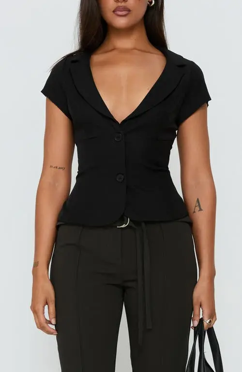 Princess Polly Alexandrea Plunge Button Up Top