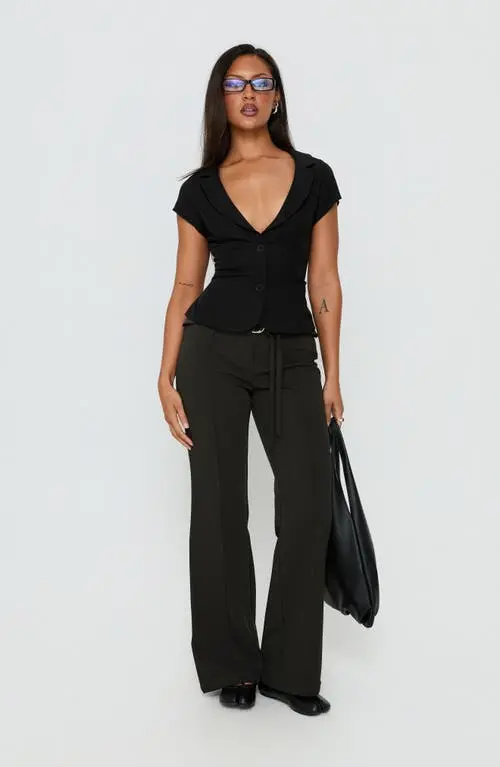 Princess Polly Alexandrea Plunge Button Up Top