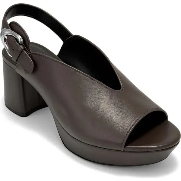 Aerosoles Cornelia Leather Platform Sandal - Java