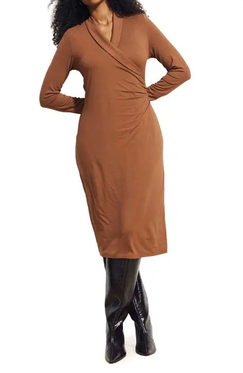 Universal Standard Shawl Collar Midi Dress