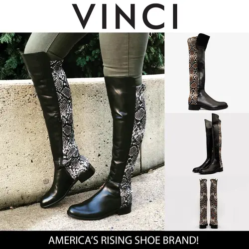 VINCI LEATHER SHOES The Moengo Leather Knee High Boot