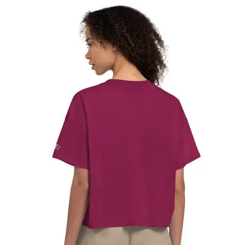 STARTER Buffalo Bills Rhinestone Boxy Cropped T-shirt