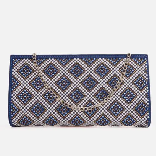 VINCI LEATHER SHOES The Nampula Glitter Suede Leather Clutch