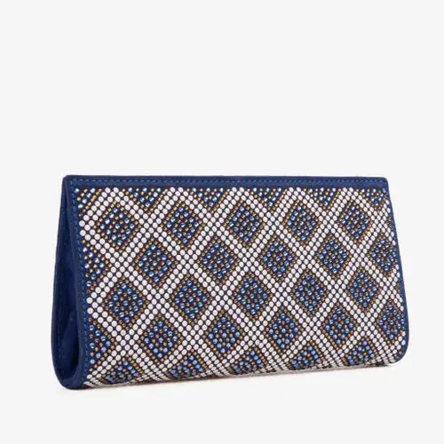 VINCI LEATHER SHOES The Nampula Glitter Suede Leather Clutch