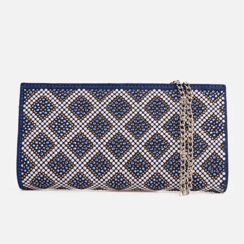 VINCI LEATHER SHOES The Nampula Glitter Suede Leather Clutch