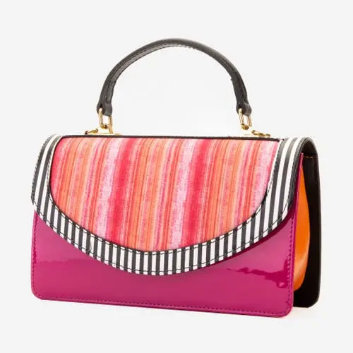 VINCI LEATHER SHOES The Santa Amaro Striped Leather Handbag