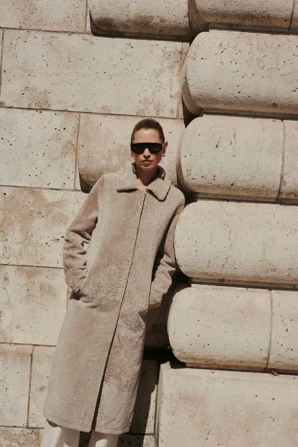 SAME Shearling Long Coat