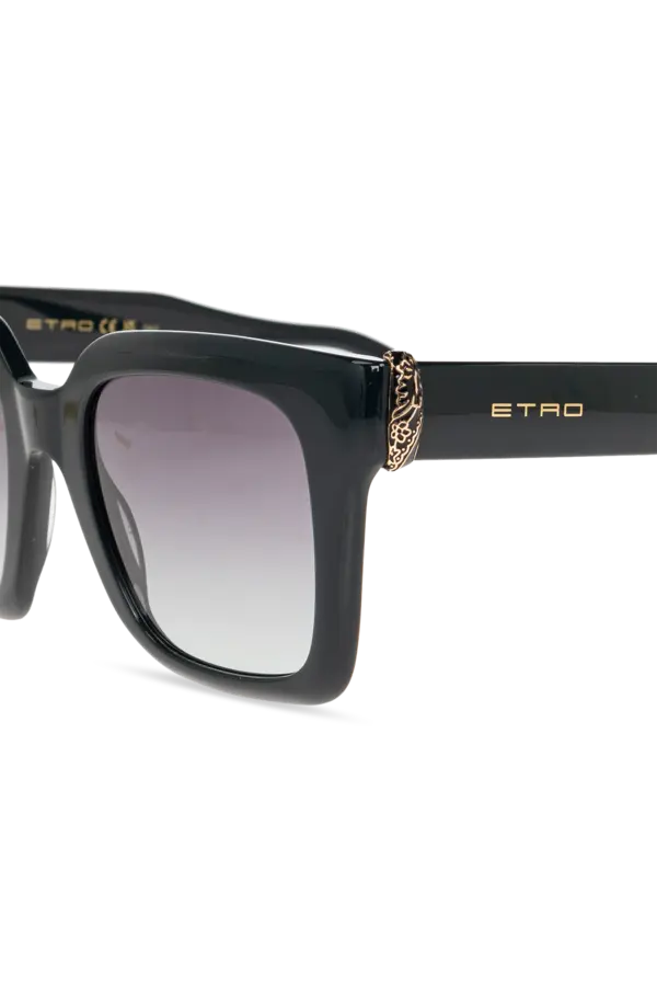 Etro Sunglasses With A Bold Geometric Line And Gold Details