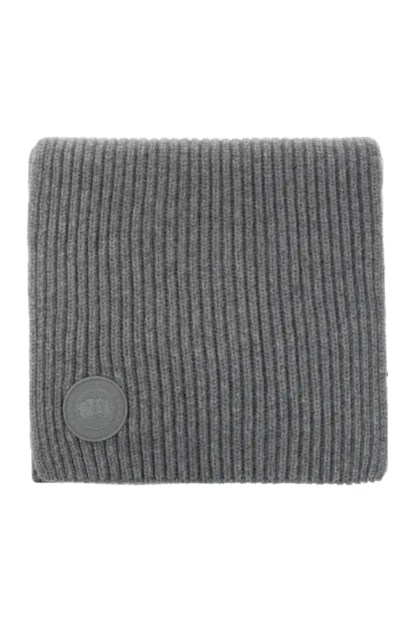 Canada Goose Wool Scarf With Appliqué Logo - Grey