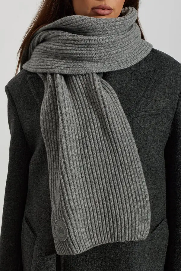 Canada Goose Wool Scarf With Appliqué Logo
