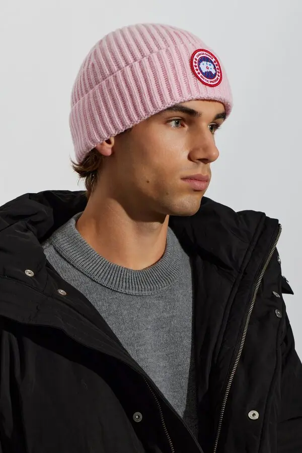 Canada Goose Wool Beanie With Appliquéd Logo