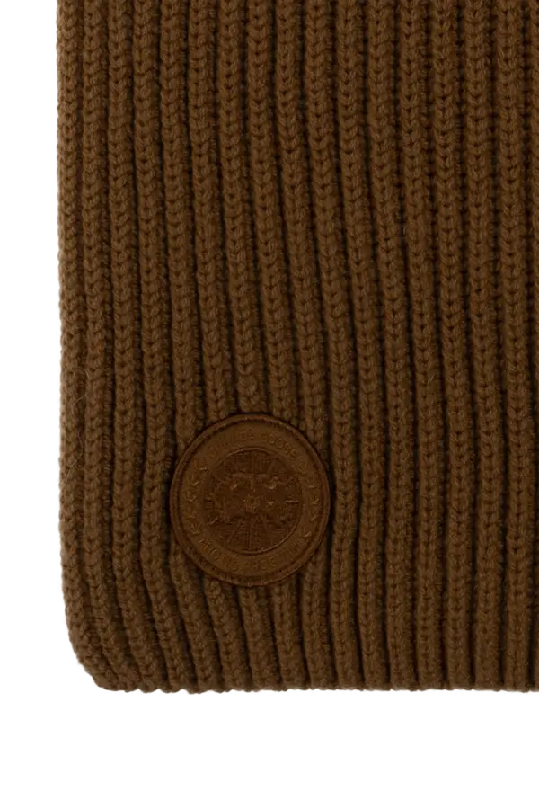 Canada Goose Wool Scarf With Stitched Logo