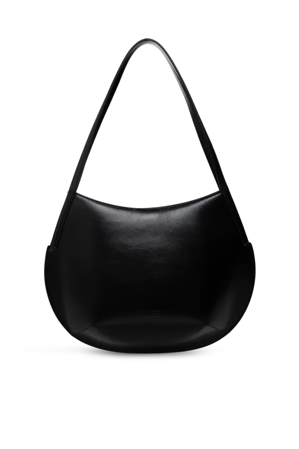 JIL SANDER Kante’ Leather Bag - Black