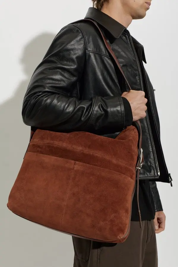Paul Smith Suede Shoulder Bag With Logo