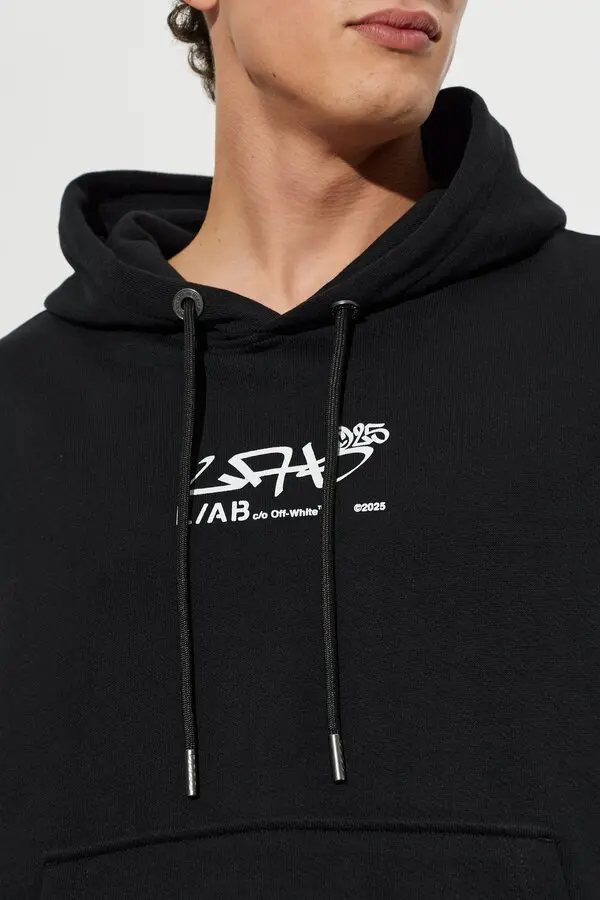 L/AB C/O OFF-WHITE Oversized Hoodie With Hood