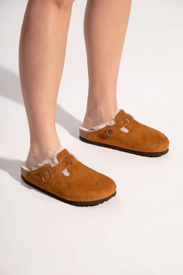 BIRKENSTOCK Suede Sliders ‘boston Vl