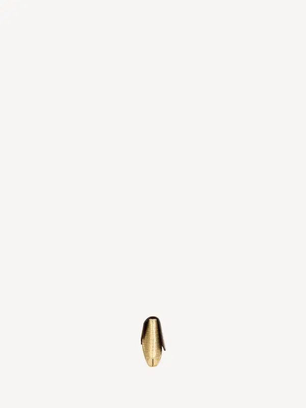Balmain Long Clutch Bag In Metallic Textured Leather