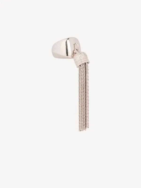Balmain Brass Tassel Ring - Silver