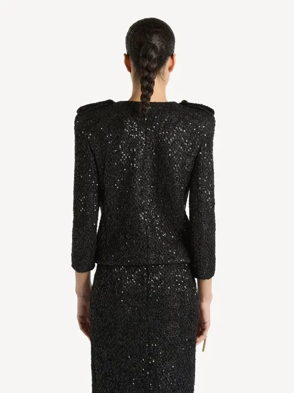 Balmain Sequinned Tweed Jacket