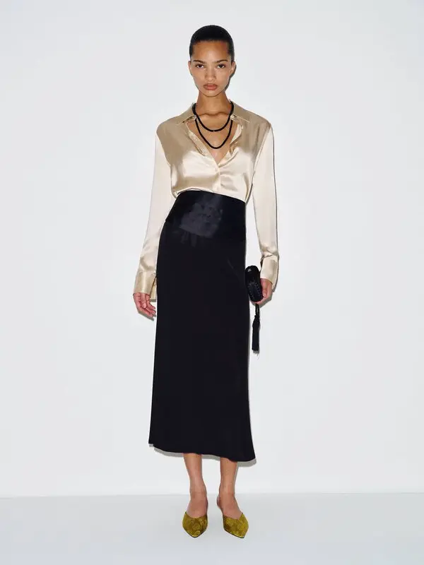 REFORMATION Luci Knit Skirt - Black