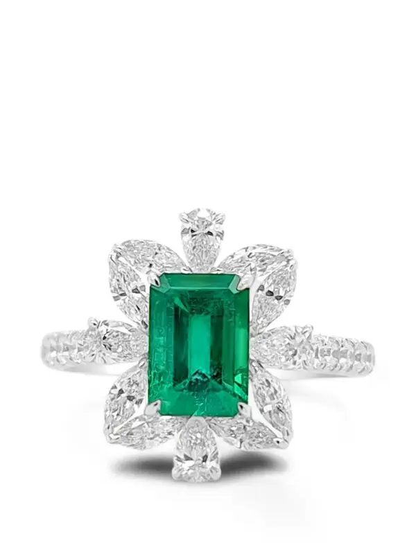 HYT JEWELRY Emerald And Diamond Ring