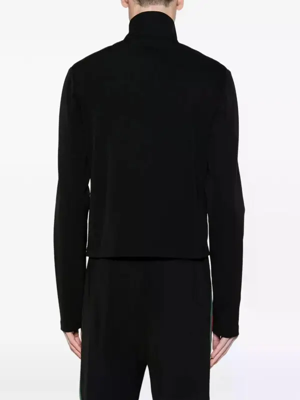Gucci Stretch Nylon Zip Jacket With Web
