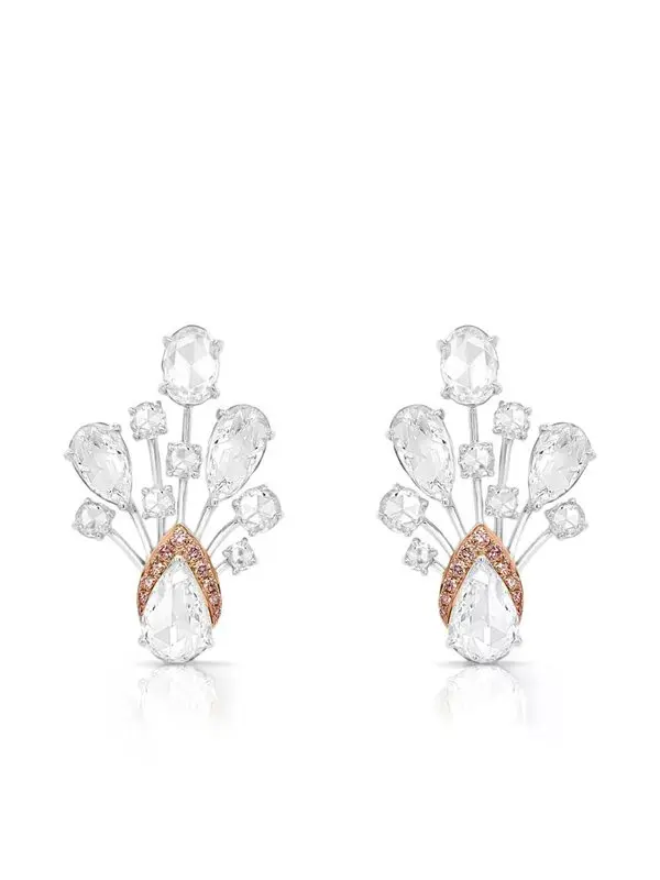 HYT JEWELRY Diamond Rosecut Earrings - Silver
