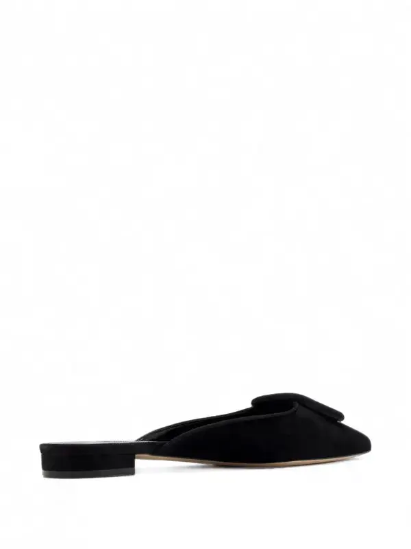 Manolo Blahnik Maysale Suede Mules