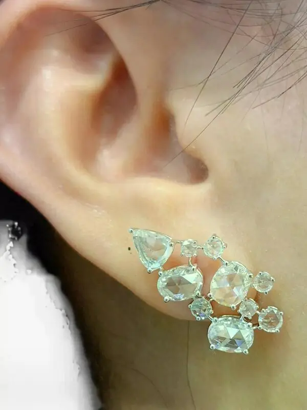 HYT JEWELRY Rose-cut Diamond Earrings