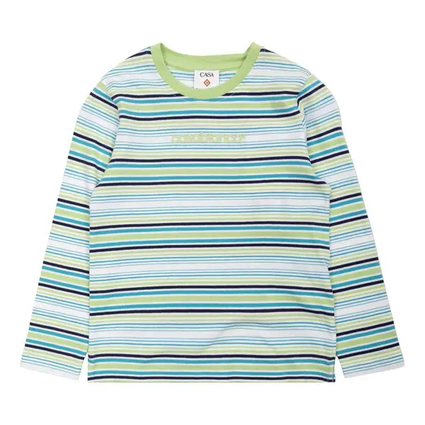 Casablanca Stripe Long-sleeve Tee 'stripe Cotton Jersey - Multicolor