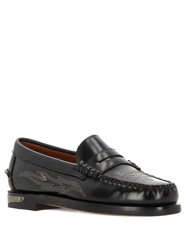 SEBAGO Dan El Paso Embroidered Leather Loafers
