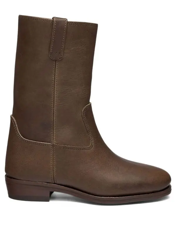 SEBAGO Ranch Boots In Smooth Leather - Brown