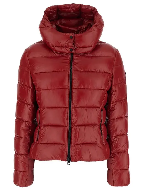 SAVE THE DUCK Cosmary Lacquered-effect Puffer Jacket - Red