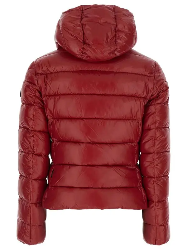 SAVE THE DUCK Cosmary Lacquered-effect Puffer Jacket - Red