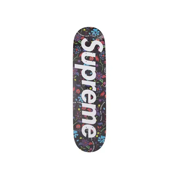 Supreme Airbrushed Floral Skateboard Deck - Black