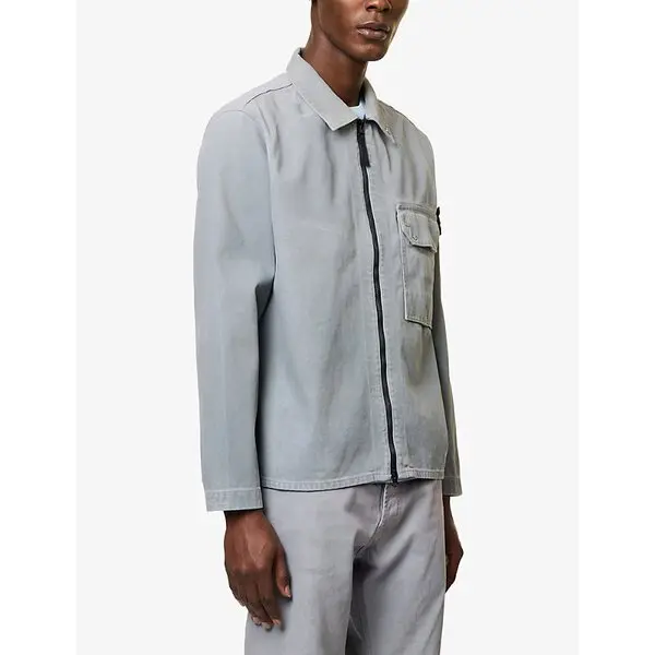 Stone Island Corroded Reflective Denim-tc Shirt