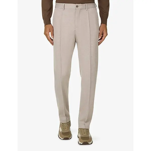 Boggi Milano Technical Straight-leg Jersey Trousers
