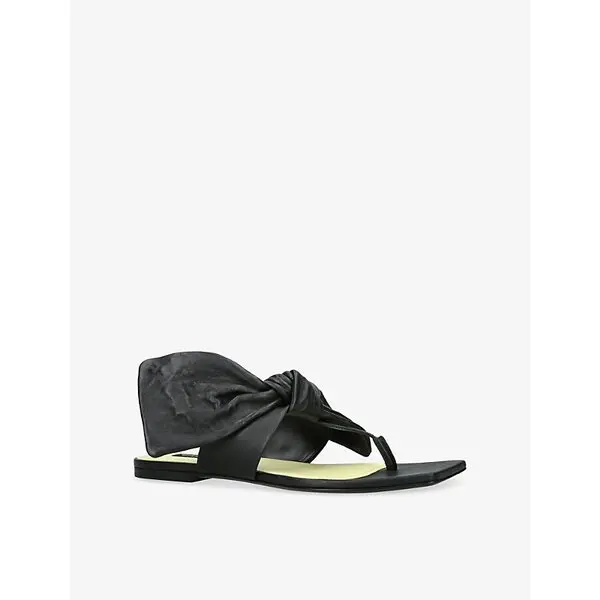Givenchy Boudoir Bow Flat Leather Sandals