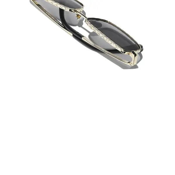 Chanel Ch4295 Rectangle-frame Metal Sunglasses