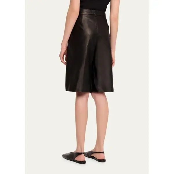 HOUSE OF DAGMAR Boxy Leather Shorts