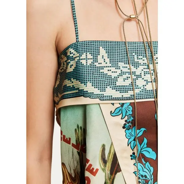 ALEMAIS Ace Silk Scarf Top